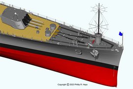 USS Oklahoma City CAD Model Hull and Main Deck