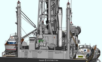 USS Oklahoma City CAD Model Superstructure